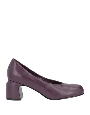 JEANNOT Leather Block Heel Pumps