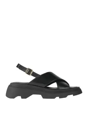TOSCA BLU Leather Slingback Sandals With Buckle Fastening