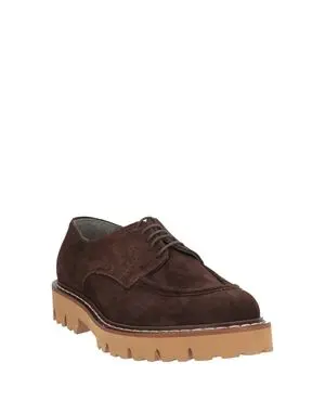 POLLINI Dark Leather Lace-up Shoes