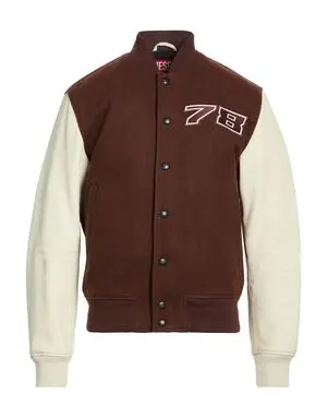 DIESEL® Wool, Nylon, And Cow Leather Varsity Jacket