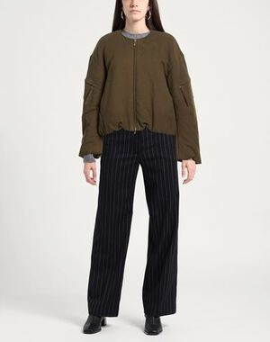 Helmut Lang Military Cotton Blend Bomber Jacket - Green