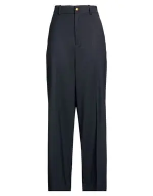 P.a.r.o.s.h Midnight Virgin Wool Stretch Wide-leg Pants - Blue