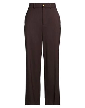 P.a.r.o.s.h P.A.R.O.S.H. Midnight Virgin Wool Stretch Wide-Leg Pants Dark Brown