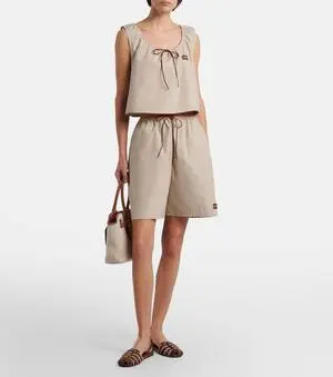 Miu Miu Cotton-blend Bermuda Shorts