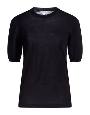 Max Mara Virgin Wool Knit Crewneck Sweater - Blue