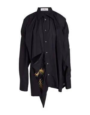 VIVIENNE WESTWOOD Cotton Shirt With Cutout Detail - Black