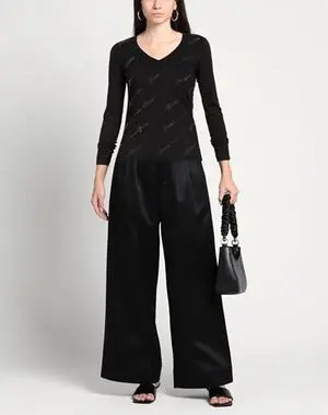Guess Long Sleeve V-neck T-shirt With Crystal Appliqués