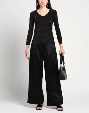 Guess Long Sleeve V-neck T-shirt With Crystal Appliqués
