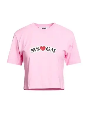 MSGM Cotton T-shirt With Logo Print