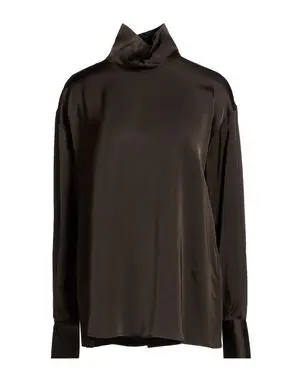 Fabiana Filippi Turtleneck Long Sleeve Satin Top