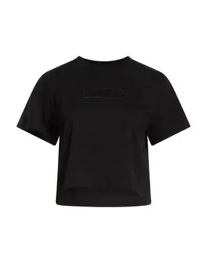 DIESEL® Cotton Cropped T-shirt With Embroidered Logo