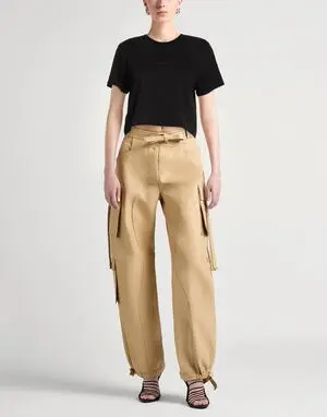 DIESEL® Cotton Cropped T-shirt With Embroidered Logo