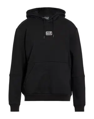 EA7 Cotton And Polyester Hooded Sweatshirt With Logo