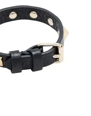 Valentino Garavani Studded Leather Bracelet - Black