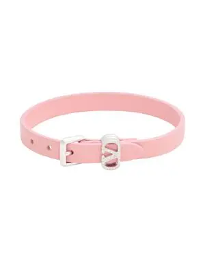 Valentino Garavani Leather Bracelet With Crystal Embellishments - Pink