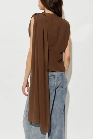 GESTUZ Asymmetrical Draped Top