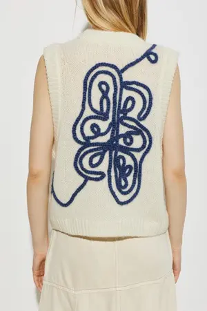Munthe Nowland Vest With Floral Motif
