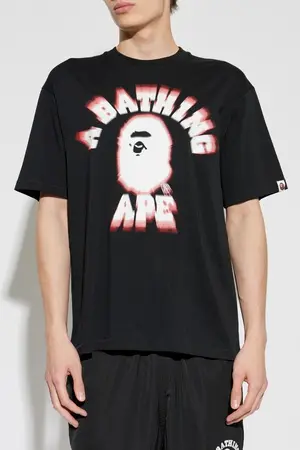 A BATHING APE T-shirt With Logo - Black