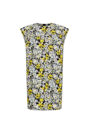 Marni Floral Print Cotton Relaxed Fit Dress