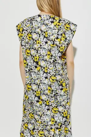 Marni Floral Print Cotton Relaxed Fit Dress