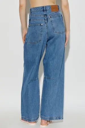 Munthe Nezzasin Wide-leg Jeans With Front Slits