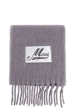 Marni Scarf With Fringes - Grey