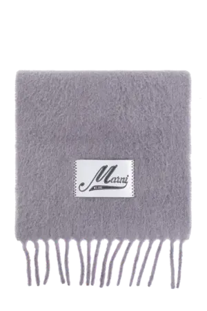 Marni Scarf With Fringes - Grey