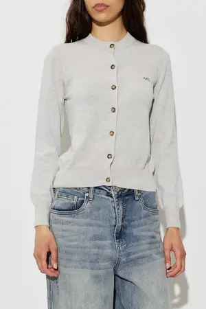 A.p.c. Rosa' Crew Neck Button-front Cardigan