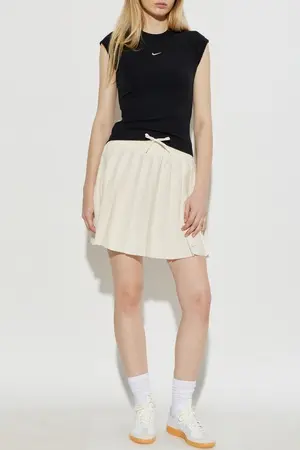 Nike Ribbed Knit Top With Contrast Logo