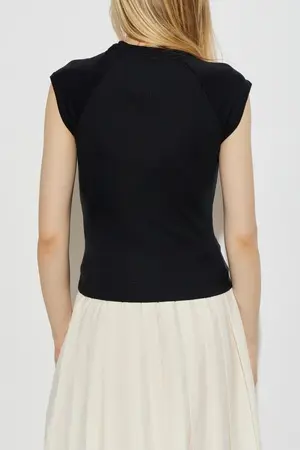 Nike Ribbed Knit Top With Contrast Logo