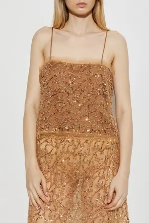 Munthe Nannali" Sequined Mesh Top
