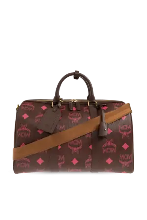 Mcm Ottomar" Leather Monogrammed Travel Bag - Brown