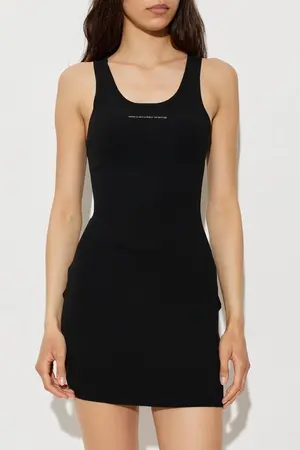 Alexander Wang Logo Ribbed Knit Mini Dress