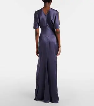 Victoria Beckham Isabella Gathered Gown - Blue