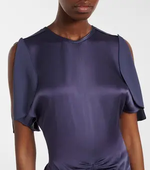 Victoria Beckham Isabella Gathered Gown - Blue