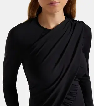 Victoria Beckham Draped Jersey Wrap Dress