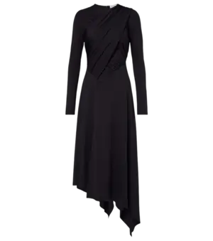 Victoria Beckham Draped Jersey Wrap Dress - Black
