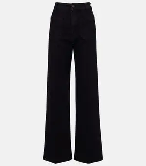 Victoria Beckham Alina Wide-leg Jeans - Black