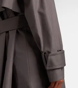 Victoria Beckham Philippa Cotton Trench Coat - Grey