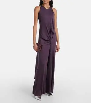 Victoria Beckham Draped Gown - Purple