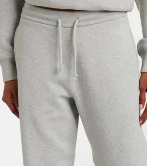 Victoria Beckham Jules Cotton Jersey Sweatpants - Grey