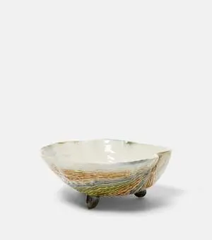BORDALLO PINHEIRO Oyster & Scallops Ceramic Salad Bowl - Multicoloured