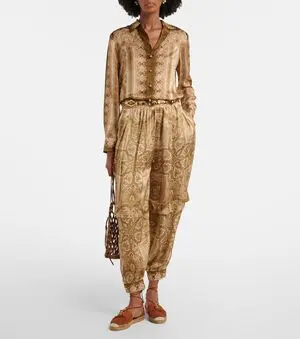 JIMMY CHOO Lemi Embellished Suede Espadrilles - Brown