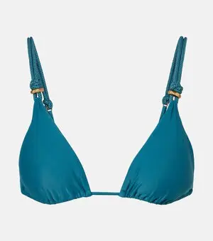 VIX PAULA HERMANNY ViX Paula Hermanny Triangle Bikini Top With Adjustable Straps Blue
