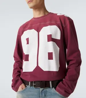 Acne Studios Printed Cotton Jersey T-shirt - Red
