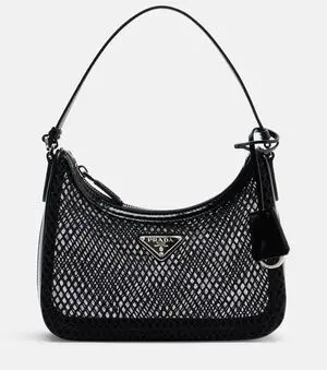 Prada Re-edition 2005 Mini Mesh Shoulder Bag - Black