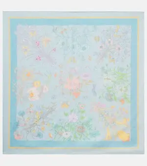 GUCCI Gucci Floral Silk Twill Scarf
