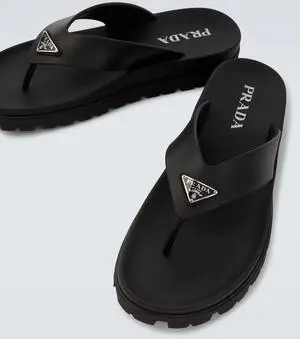 Prada Rubber Thong Sandals