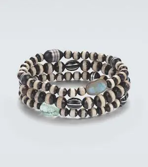 Ileana Makri Set Of 3 Beaded Gemstone Bracelets - Multicoloured