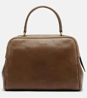 Calvin Klein America Medium Leather Bowling Bag - Brown